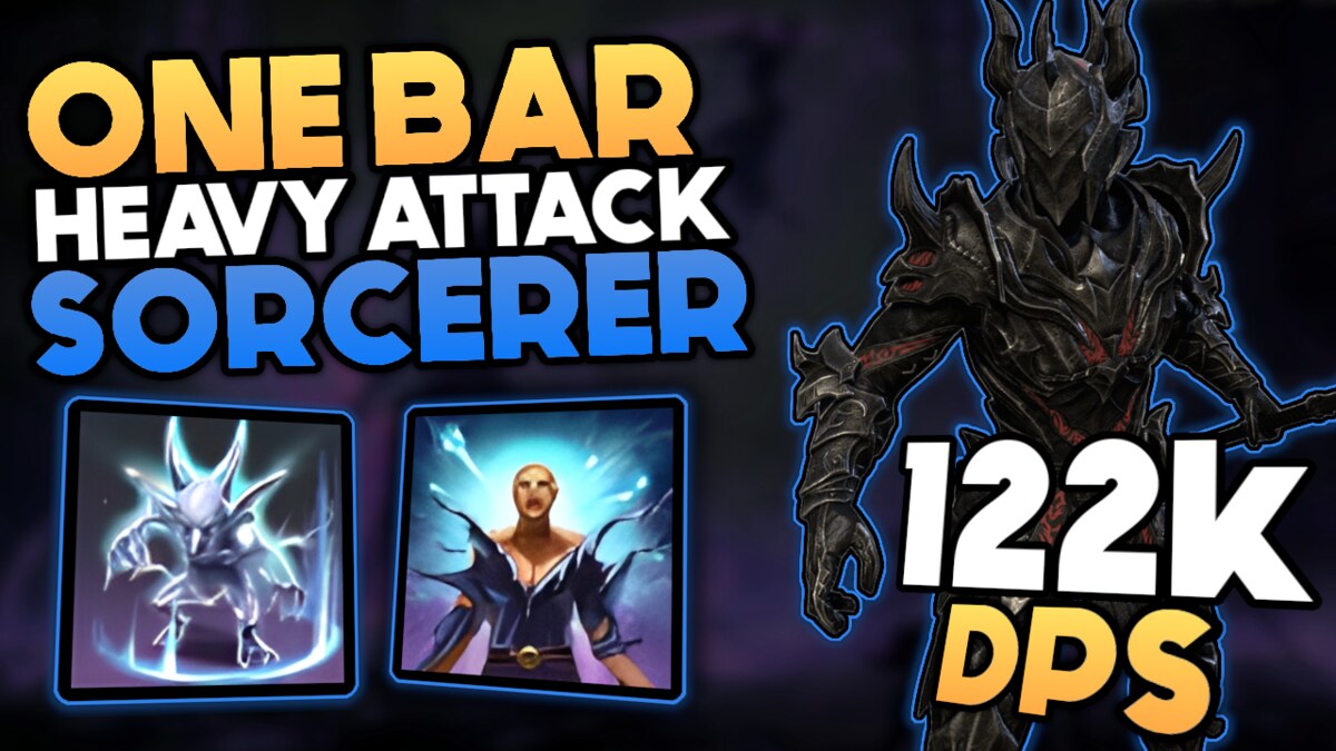 One Bar Heavy Attack Sorcerer DPS Build | U50 | ESO